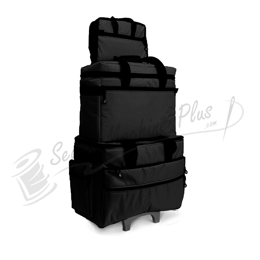 Bluefig TB19 Wheeled Sewing Machine Carrier & Project Combo - Black