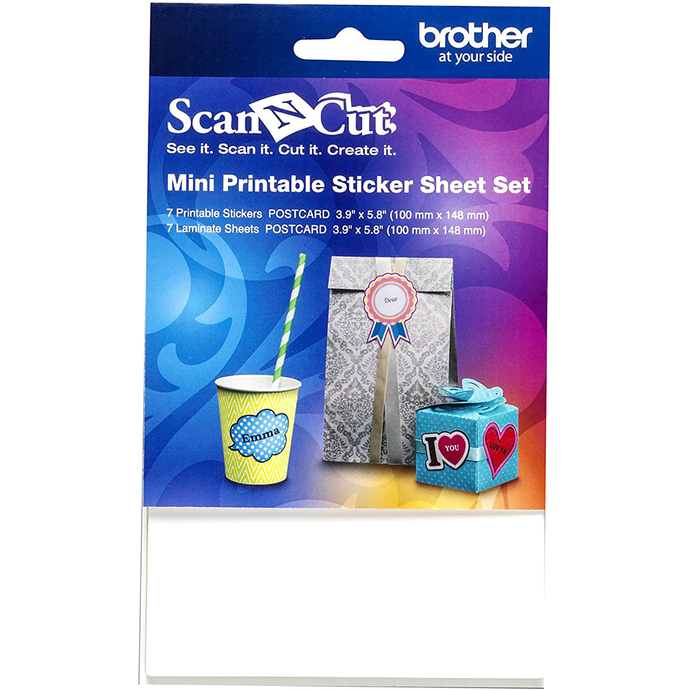 Brother Mini Printable Sticker Sheet Set - Includes 7 Printable Sticker ...