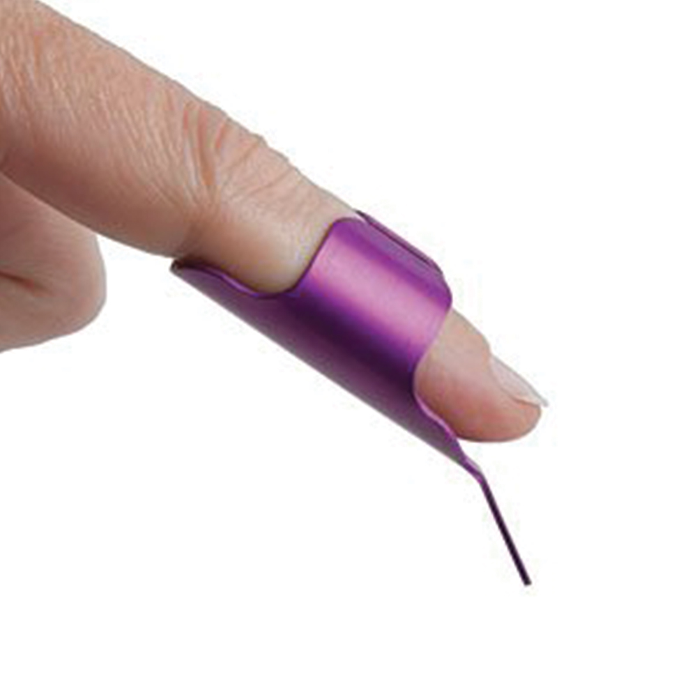 Sew-E-Z Fingerthing Thread Controller, Awl and Fabric Pusher. Purple ...
