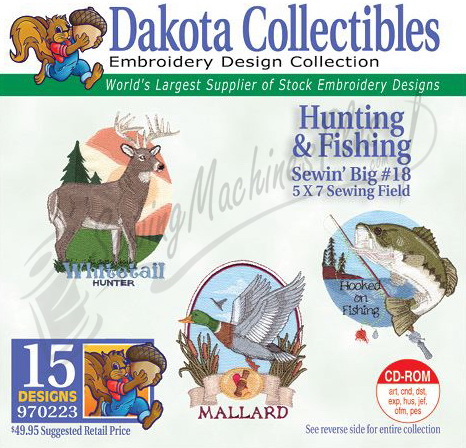 Dakota Collectibles Hunting & Fishing Embroidery Designs - 970223