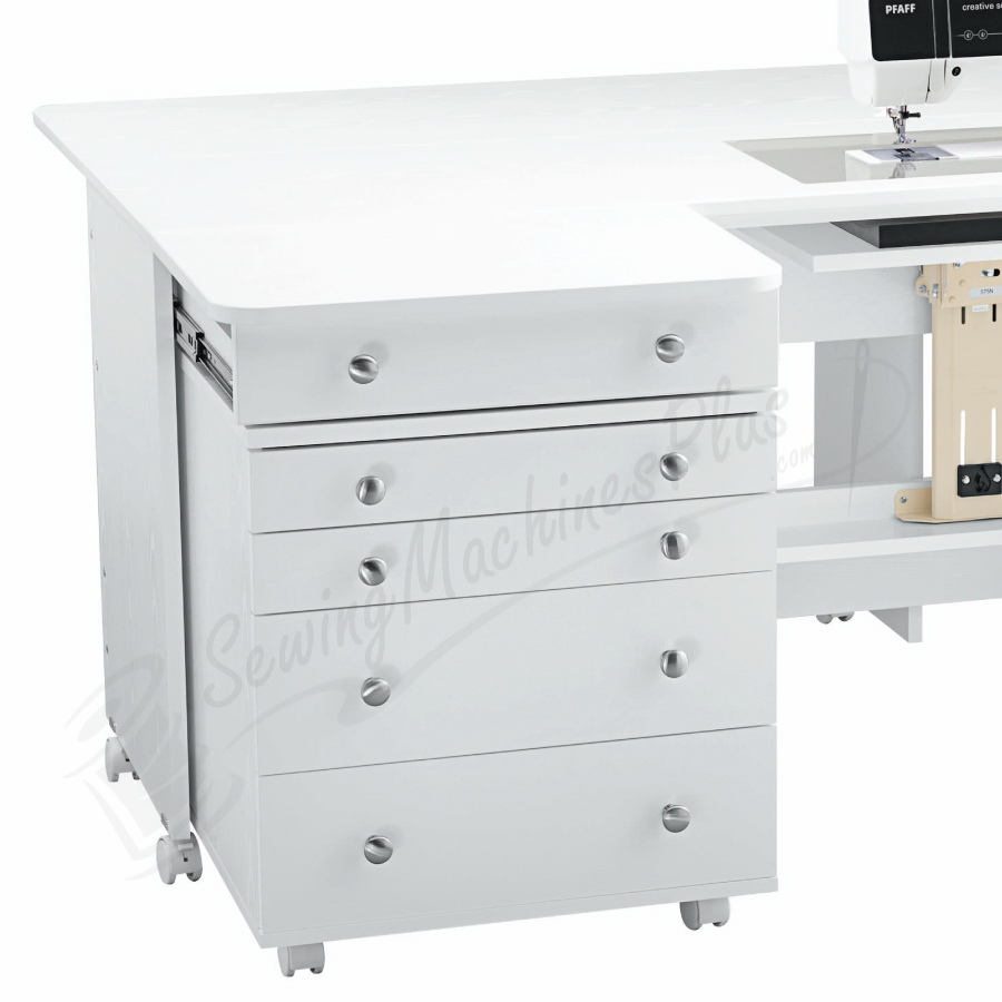 Inspira Quilters Cabinet 4 Drawer Storage Caddie - White