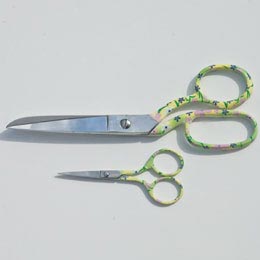 Beautiful Scissors Set - 8" Dressmaker & 4" Embroidery Scissors (Green ...