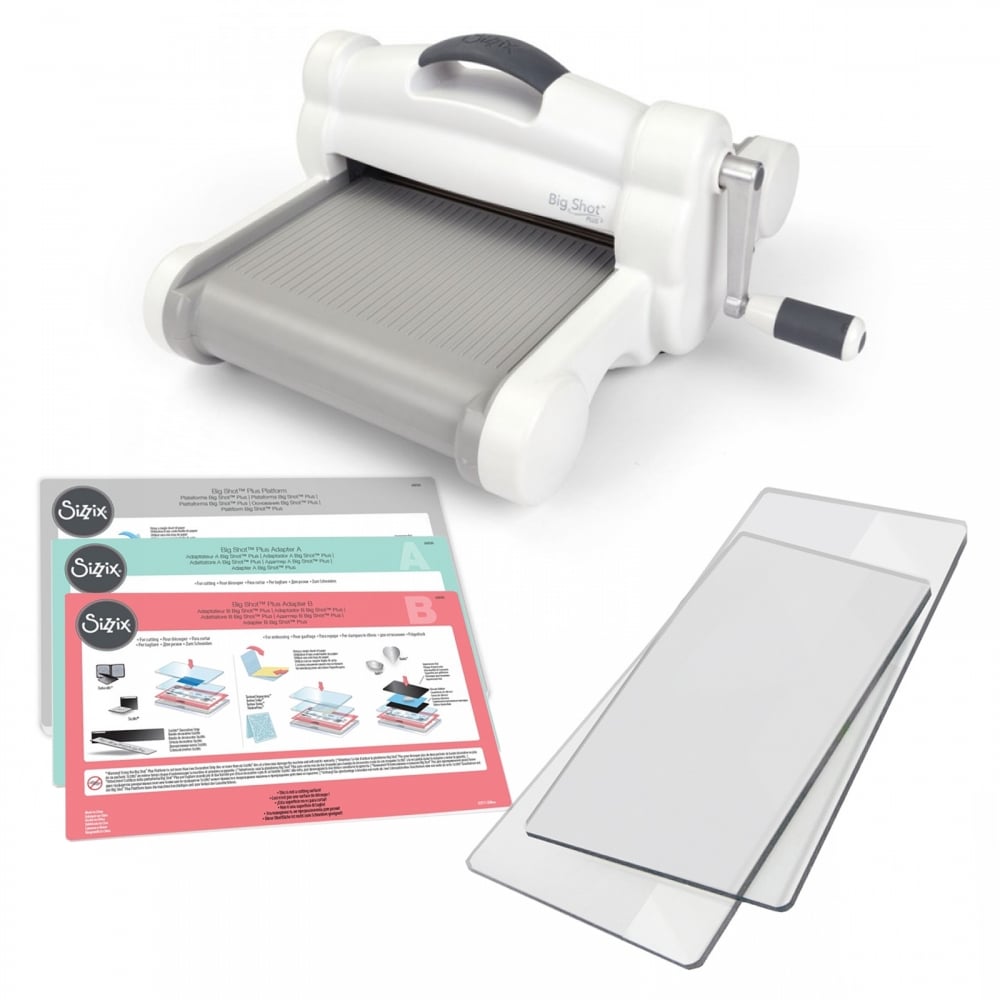 Sizzix Big Shot Plus Fabric Series Starter Kit (White & Gray) (US Version)